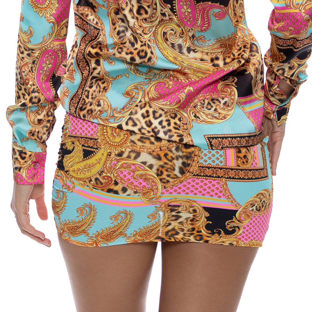 MIAMI DAYDREAM - Scrunch Up Mini Skirt – Luli Fama AU